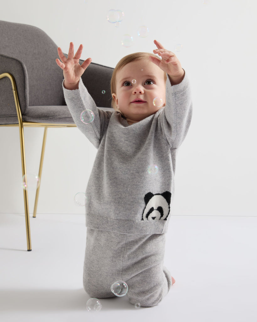 Panda Cashmere Sweater Fumo Grey | N.Peal