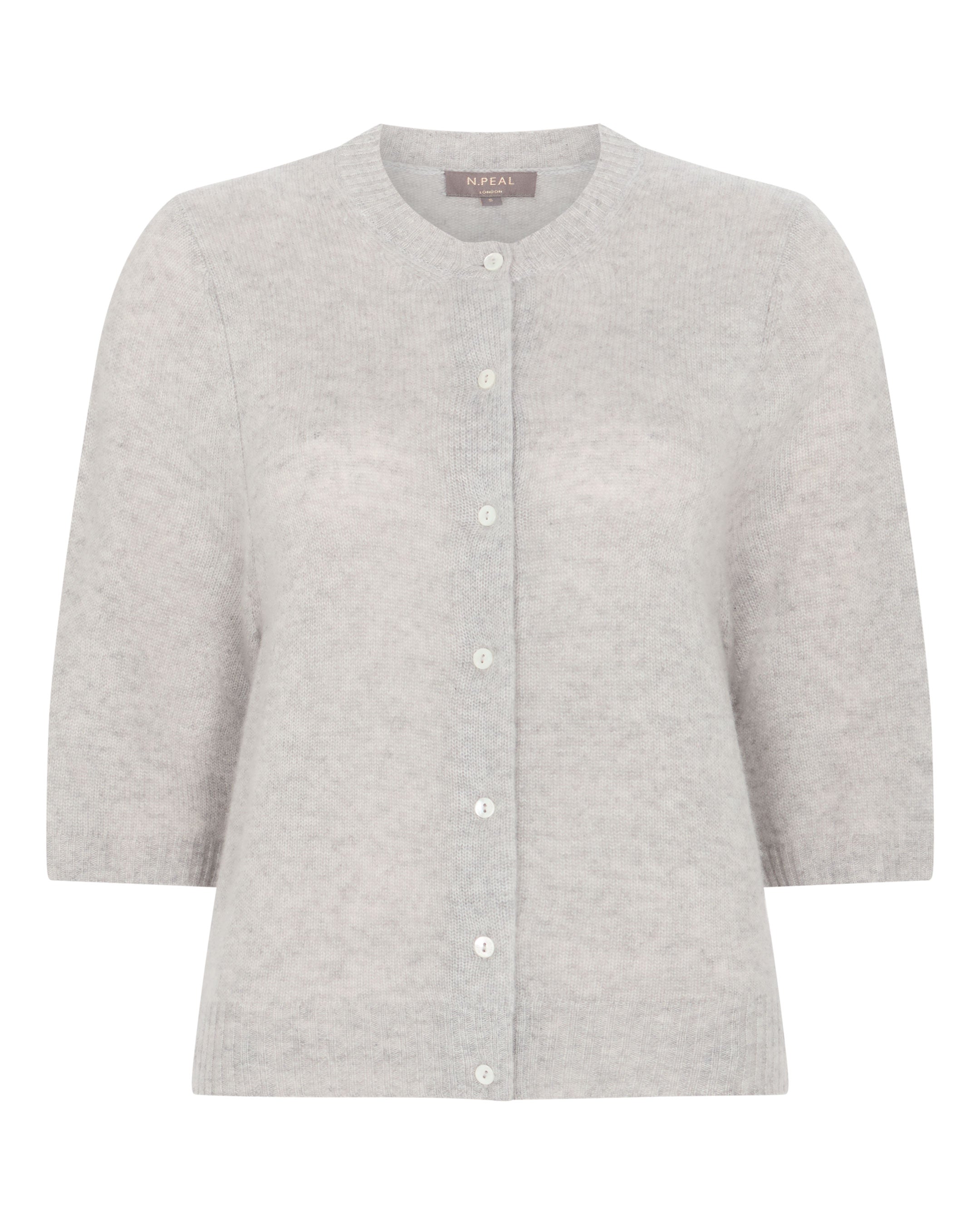 Women's Air Cashmere Cardigan Fumo Grey | N.Peal